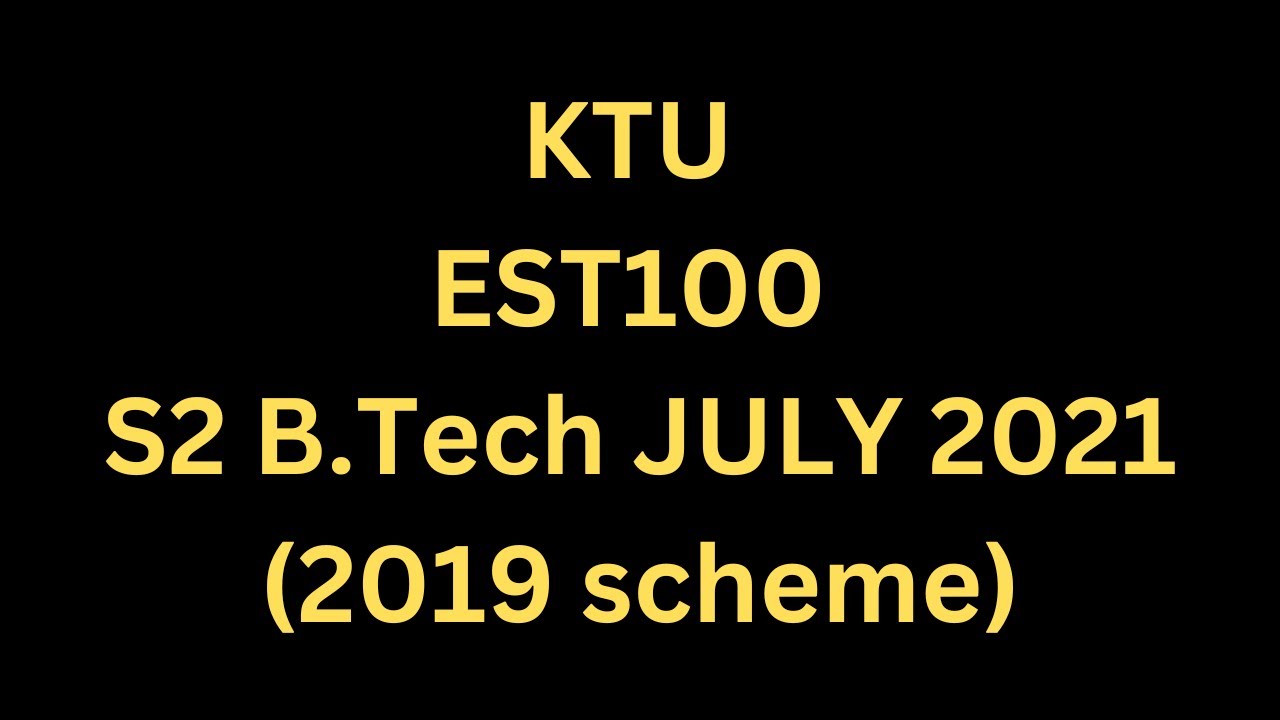 KTU CivilSolved QP|EST100 July2021|2019scheme|EST Engineering Mechanics ...