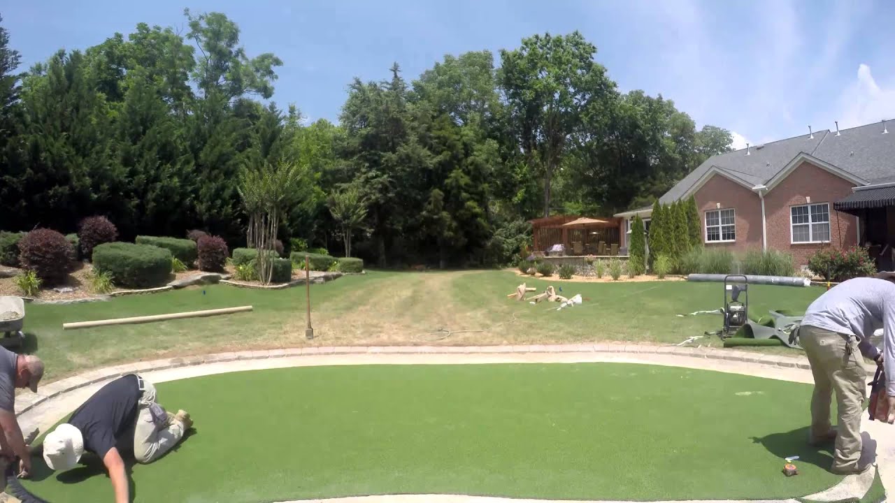 Back Yard Putting Green time lapse - YouTube