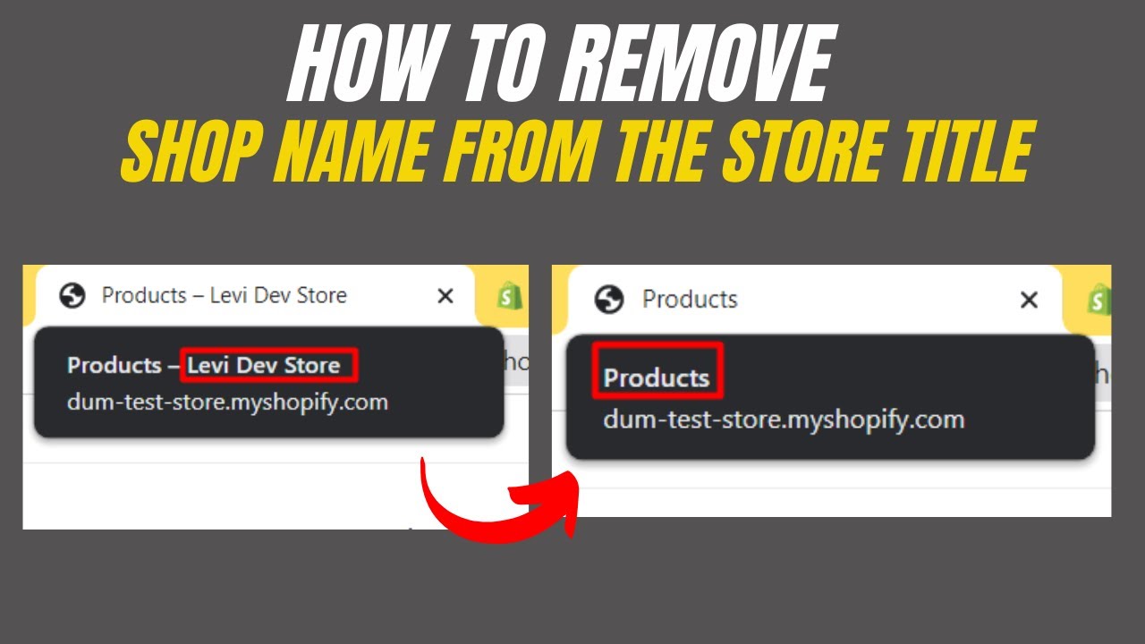 How To Remove Shop Name From The Store Title YouTube How To Remove Shop Name From The Store Title YouTube