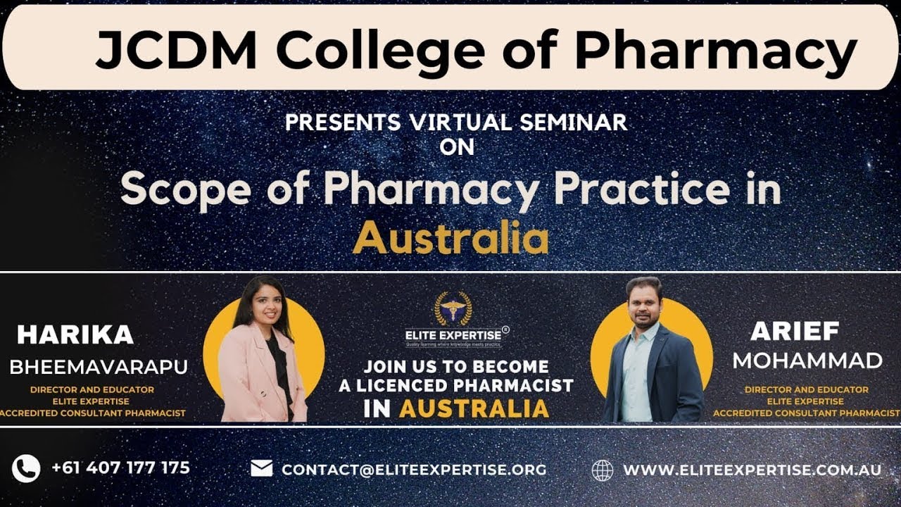 WEBINAR ON SCOPE OF PHARMACY / JCDM COLLEGE OF PHARMACY - YouTube