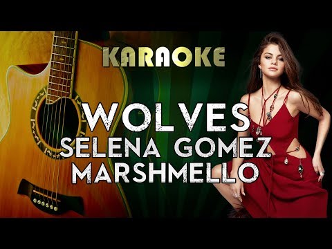 Selena Gomez, Marshmello - Wolves | Lower Key Acoustic Guitar Karaoke Instrumental Lyrics Cover