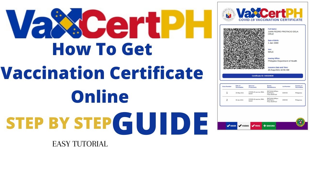 VaxCertPH Tutorial: How To Get Your Vaccination Certificate ONLINE ...