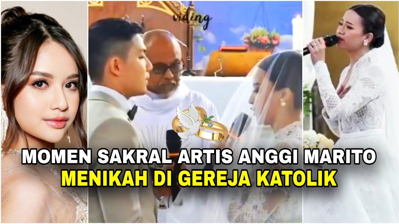Artis terkenal Anggi Marito menikah di Gereja Katolik‼️Momen haru ...