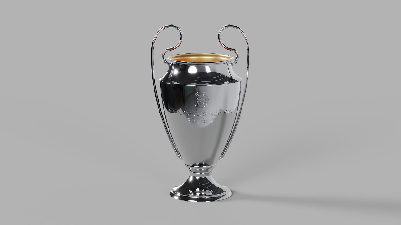 UEFA Champions League Trophy - 3D Model - YouTube