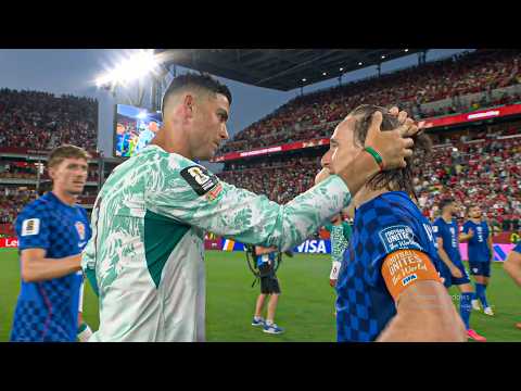 Cristiano Ronaldo hugs Emotional Luka Modrić after Croatia Goal Disallowed Portugal vs Croatia 2-1