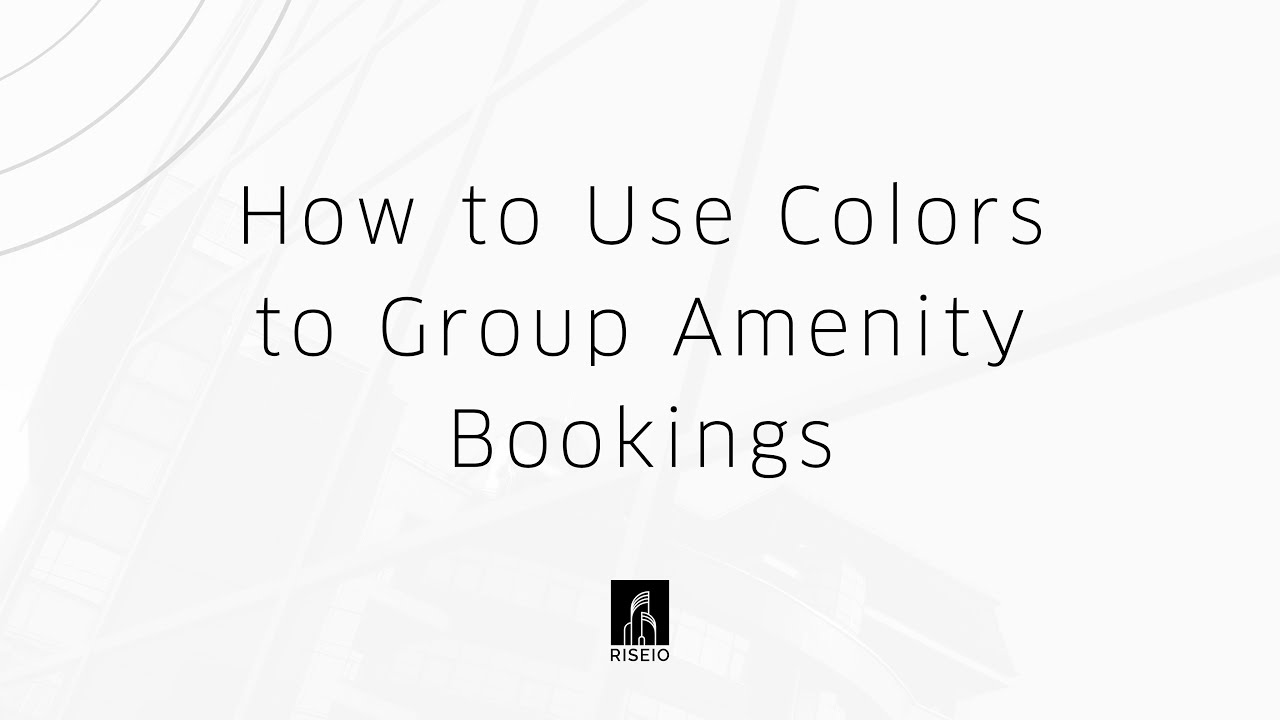 How to Use Colors to Group Amenity Bookings - YouTube