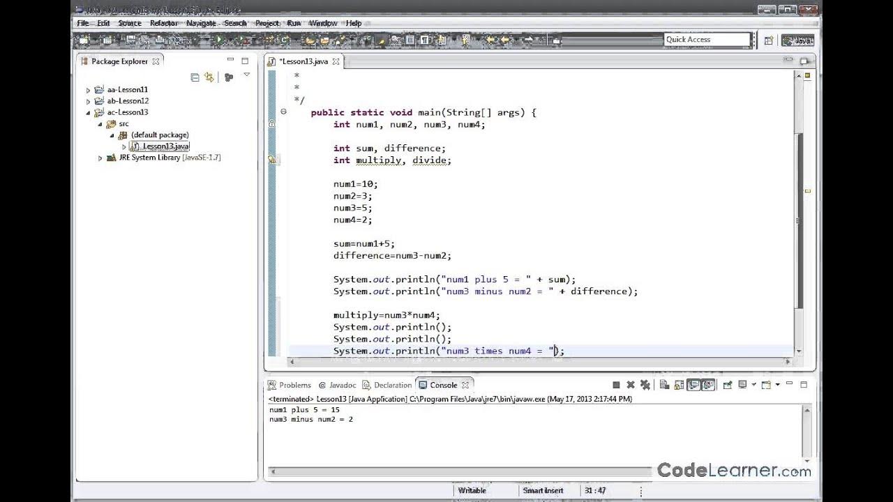 Mastering Java Programming(Section 13 -Basic Arithmetic with Integer ...