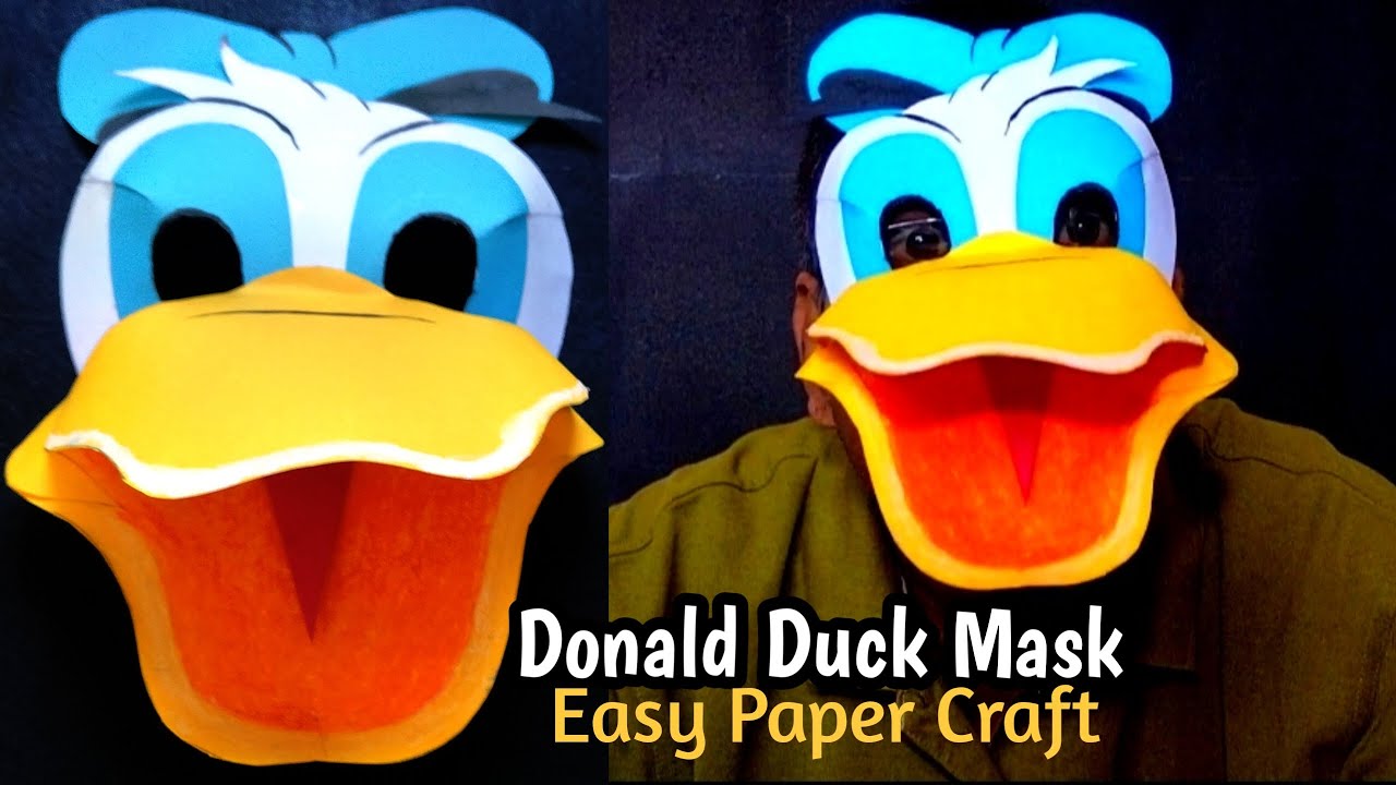 Donald Duck Mask Craft. Donald Duck Paper Craft. Donal Duck Costume For ...