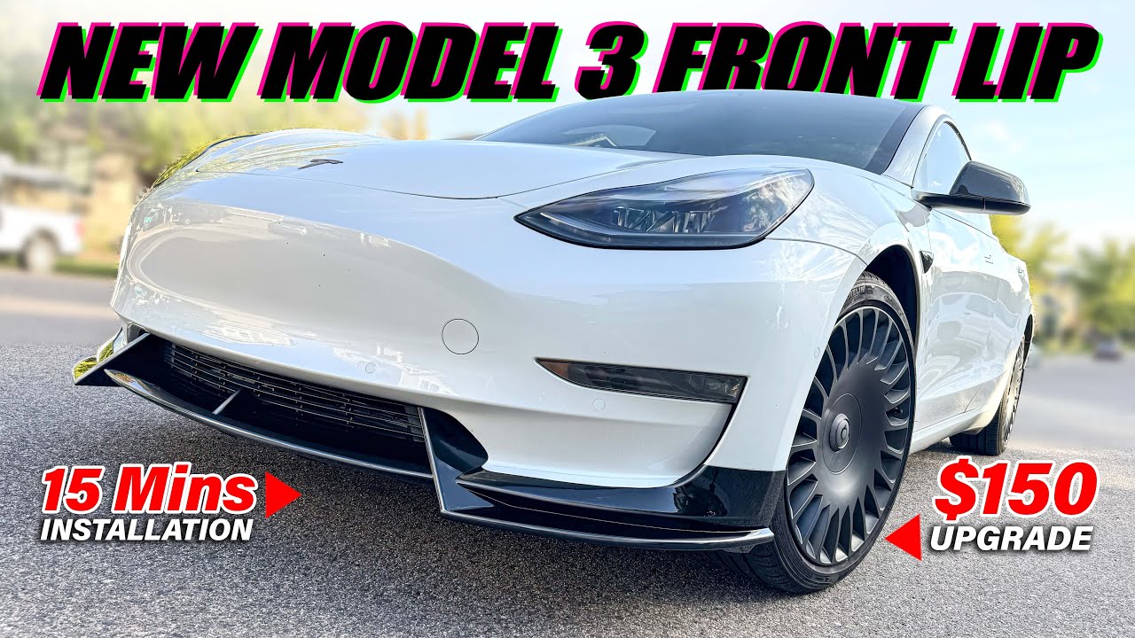 New Model 3 Performance Front Lip with Easy Installation in Just 15 ...