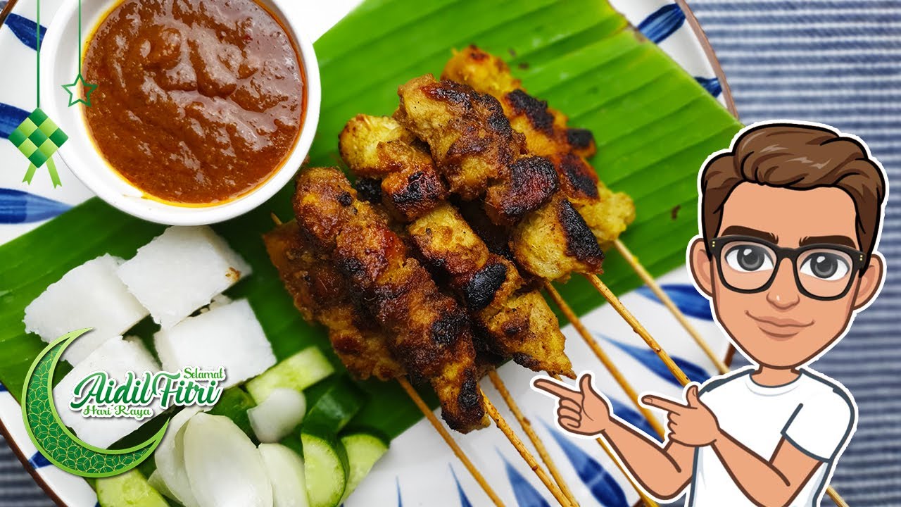 Tasty Chicken Satay with Peanut Sauce | Satay Ayam bersama Kuah Kacang ...