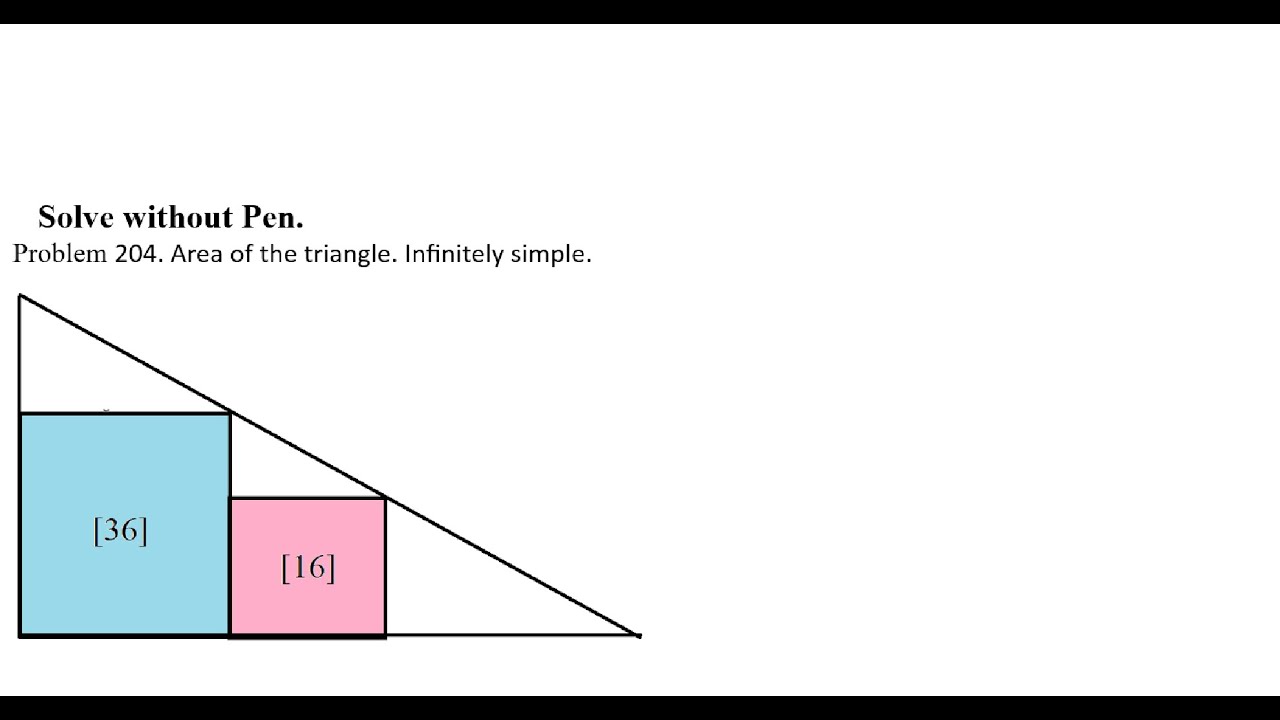 SWP. 204. Area of the triangle. Infinitely simple.. - YouTube