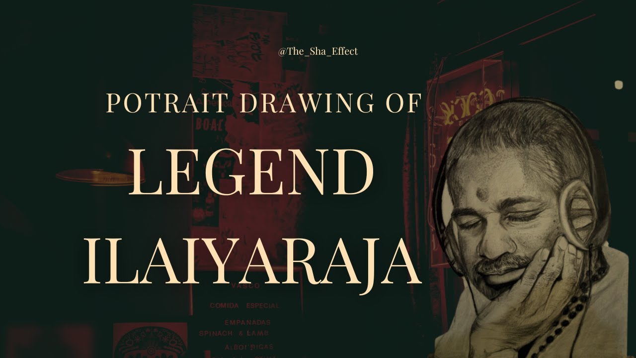 PORTRAIT DRAWING OF LEGEND ILAIYARAJA | CHARCOAL DRAWING - YouTube