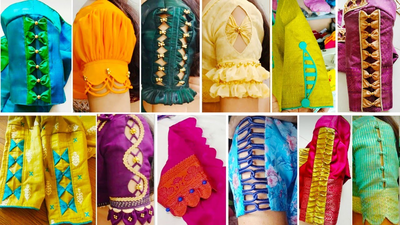 Latest Blouse Sleeve Designs😍Simple And Daily Ware Blouse Hand Ideas ...