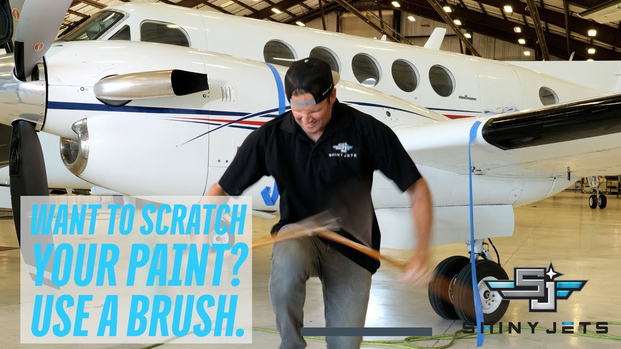 Aviation Detailing - Brushes Scratch your aircraft paint. - YouTube