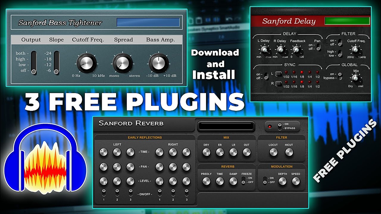 Free Sanford Reverb, Delay Plugins in Audacity in Tamil - YouTube