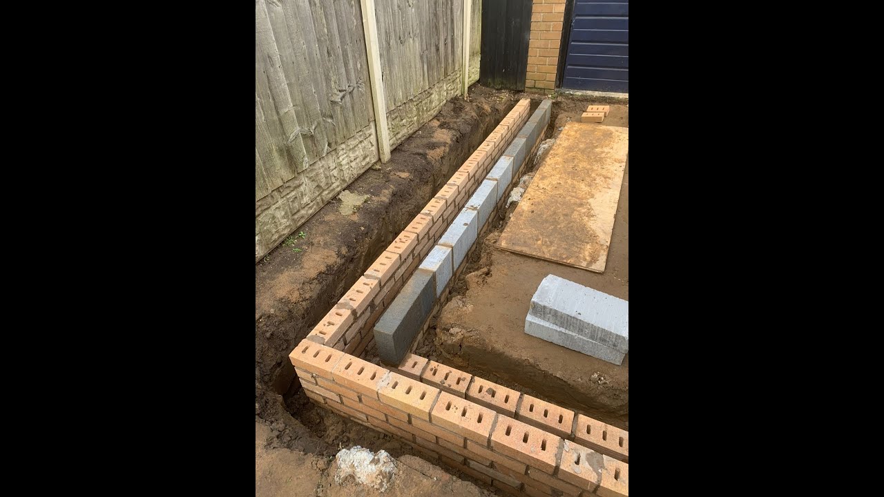 Real DIY brick extension part 2 Up to Damp Proof Course - YouTube