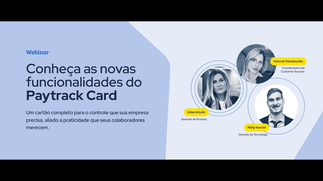 Webinar: Conheça as novas funcionalidades do Paytrack Card - YouTube