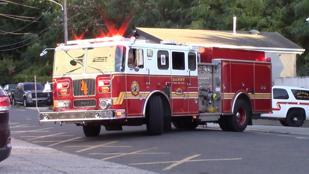 Darby Fire Company Engine 4 Responding - YouTube
