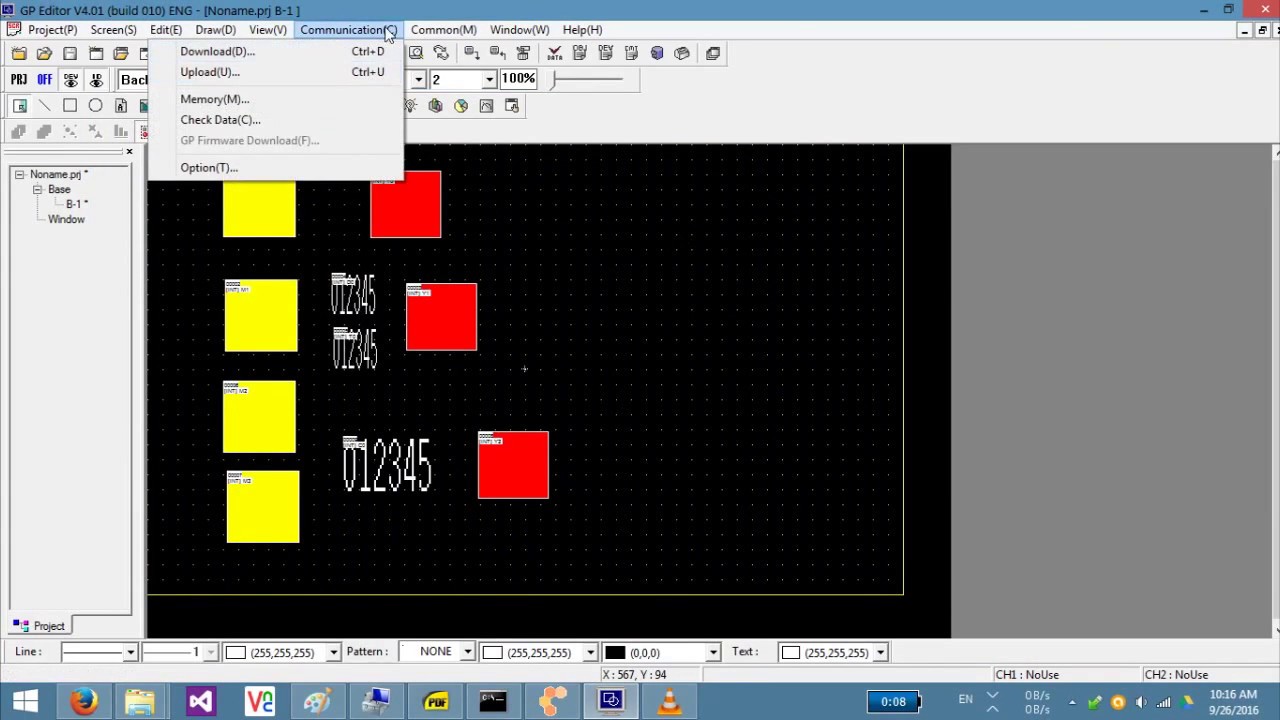 Simple Tutorial HMI Autonics LP series LP-S070 with internal PLC and ...