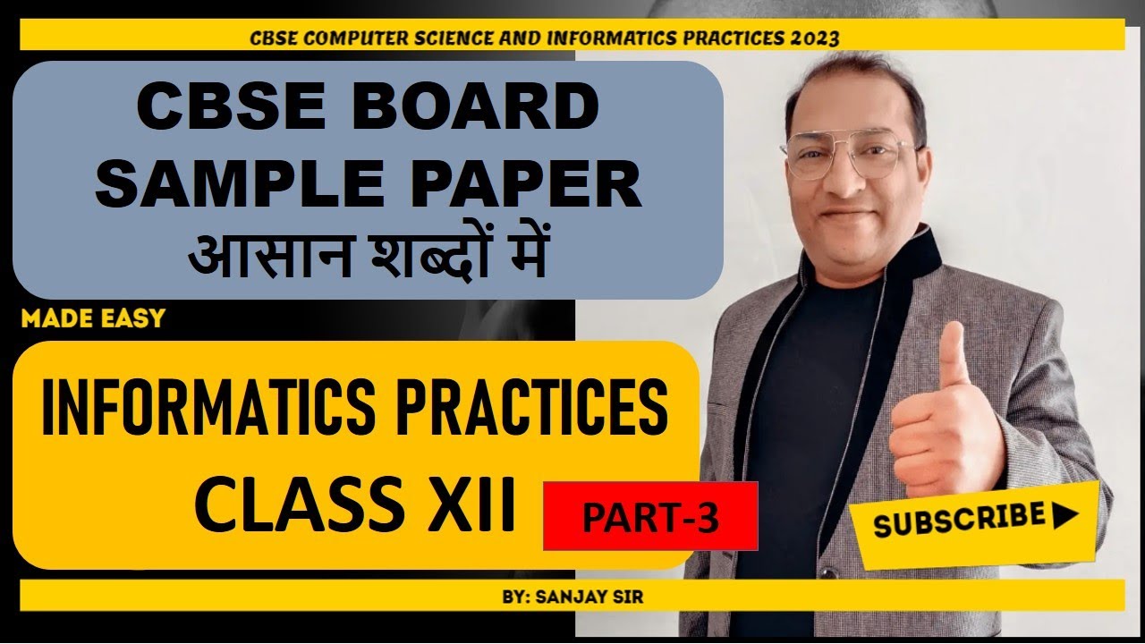 Part 3 Solved Cbse Ip Sample Paper Class Xii Youtube 2712