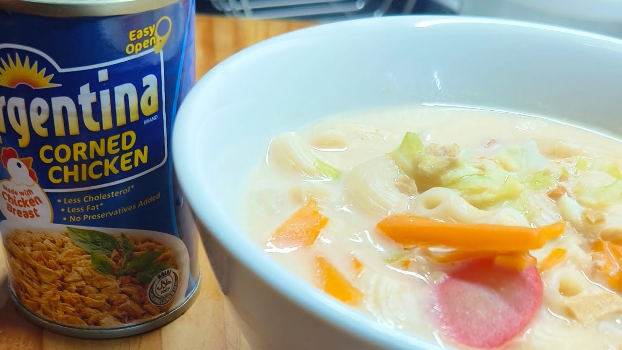Sopas with Argentina corned chicken tipid tips - YouTube