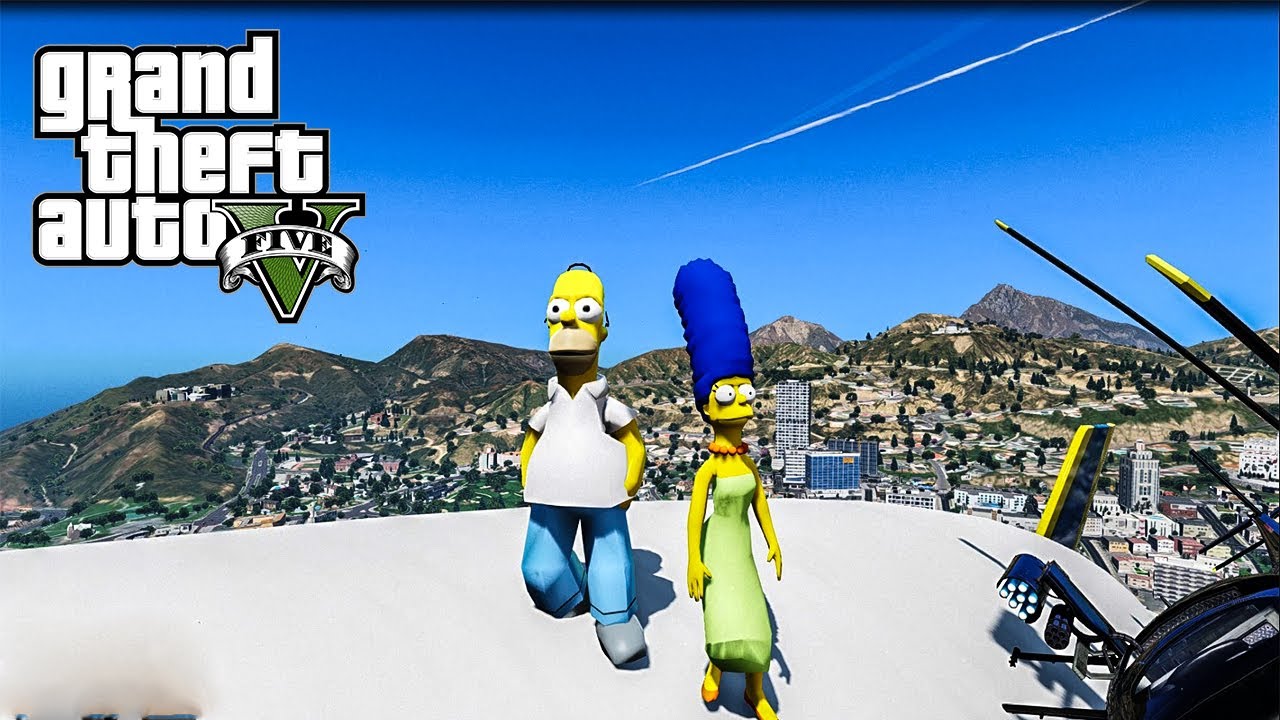 SIMPSONS MOD - GTA V - YouTube