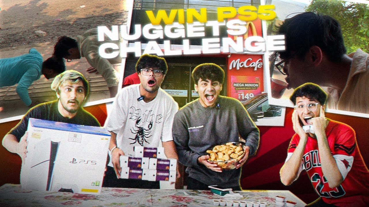 RACE TO WIN A PS5 100 CHICKEN NUGGET CHALLENGE - YouTube