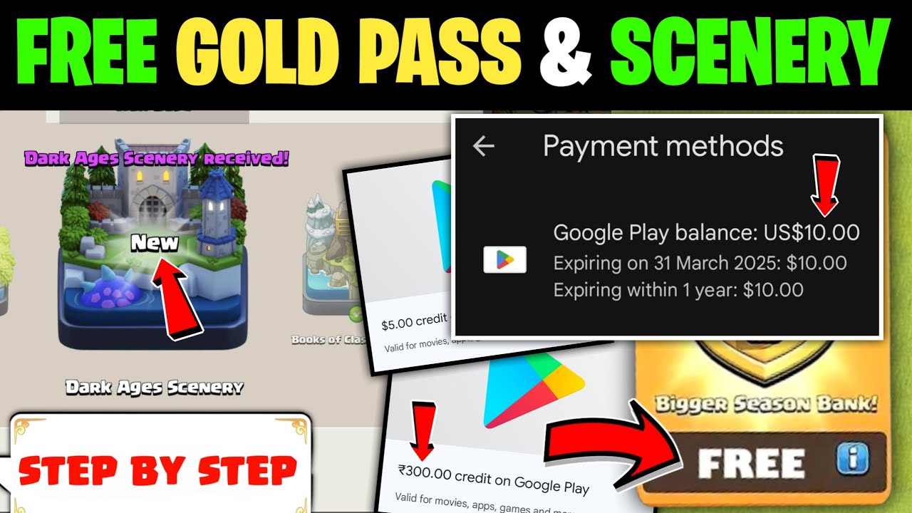 CLAIM GOLD PASS, SCENERY & OTHER ITEMS WITH GOOGLE SPECIAL NEW OFFER ...