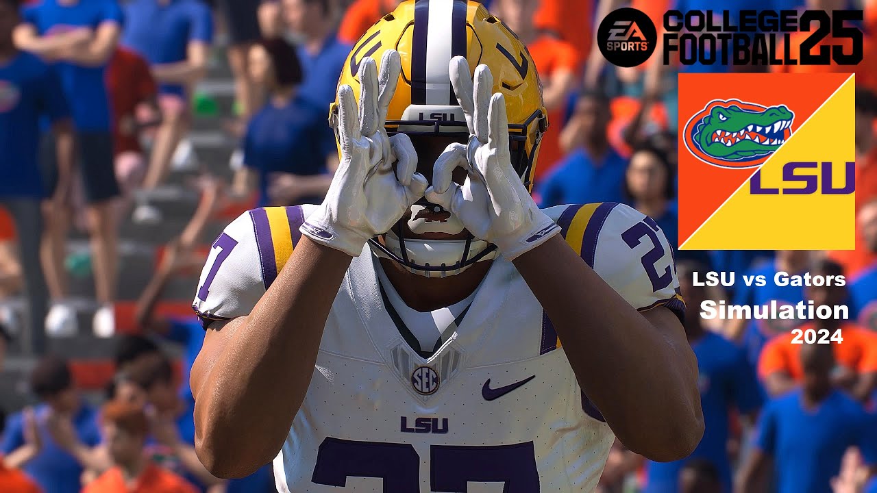 College Football 25 LSU Tigers vs Florida Gators Simulation 4K Full ...