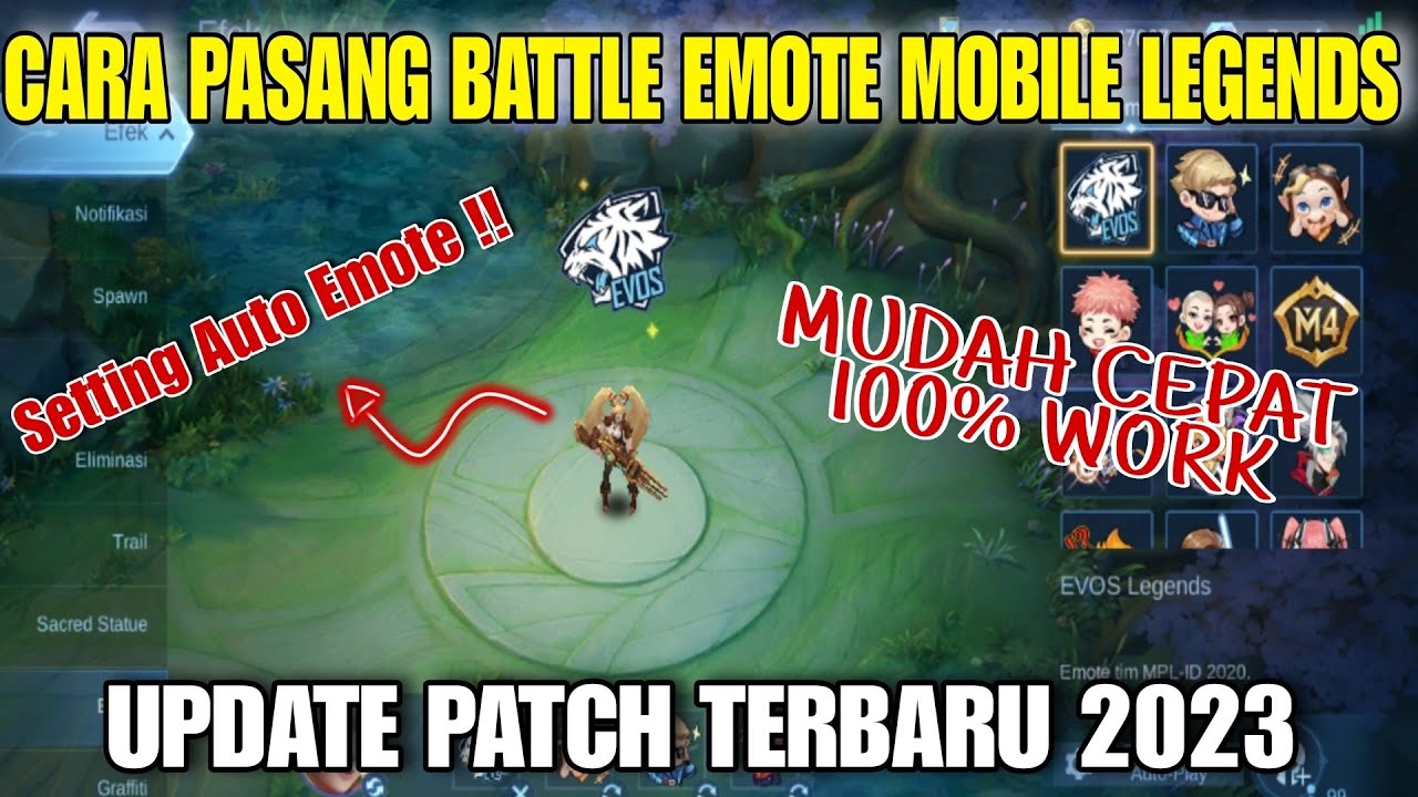 Cara Memasang Battle Emote Di Mobile Legends Patch Terbaru || Auto ...