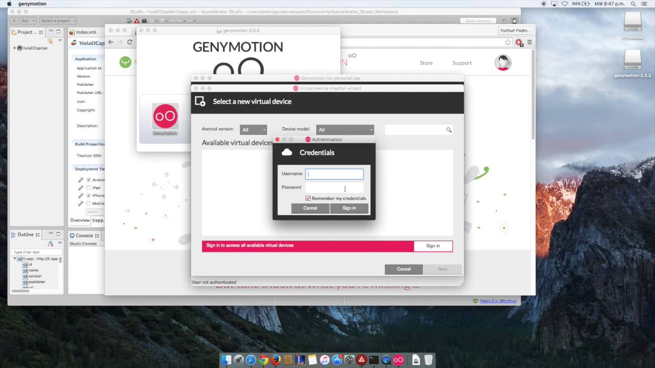 Instalación y configuración de Genymotion en OSX 10.11 "El Capitán ...