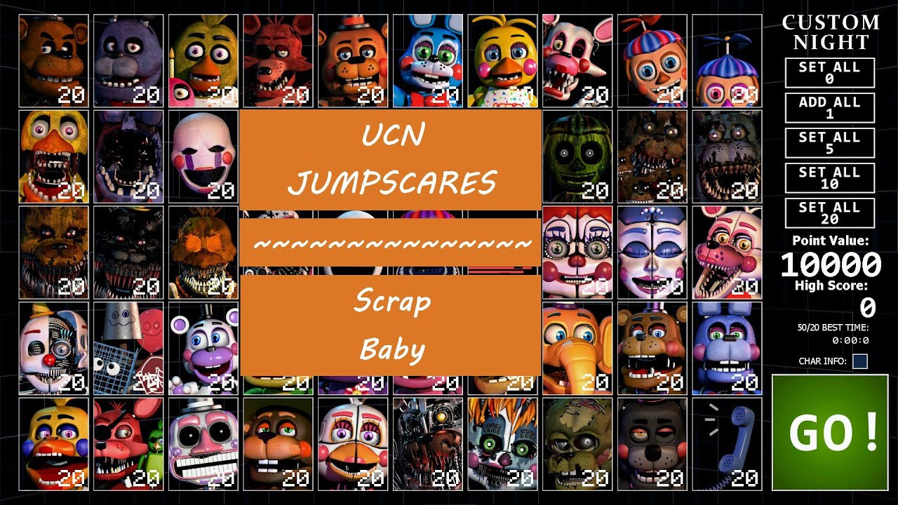Ultimate Custom Night | UCN - Scrap Baby (JUMPSCARE) - YouTube
