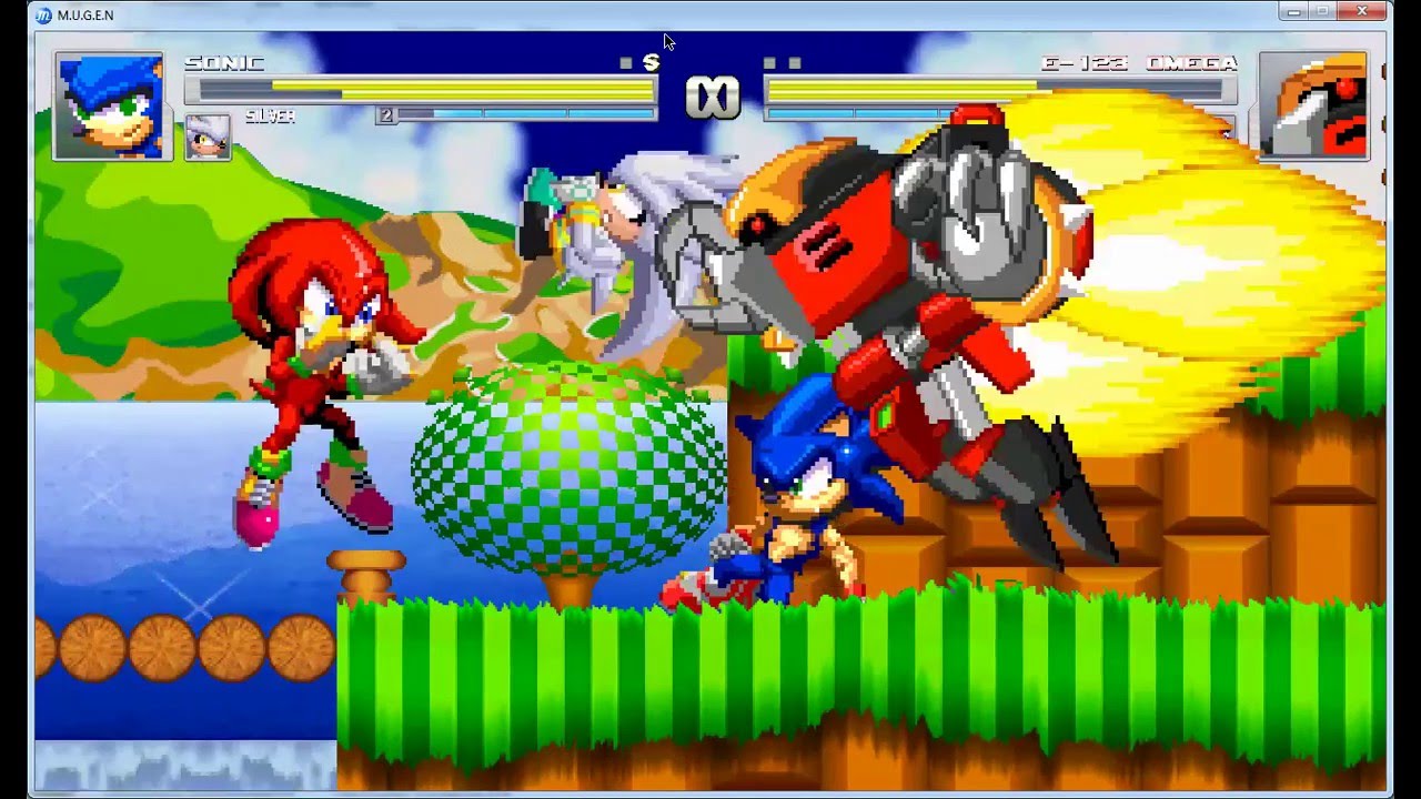Sonic and Silver vs E 123 Omega and Knuckles - YouTube