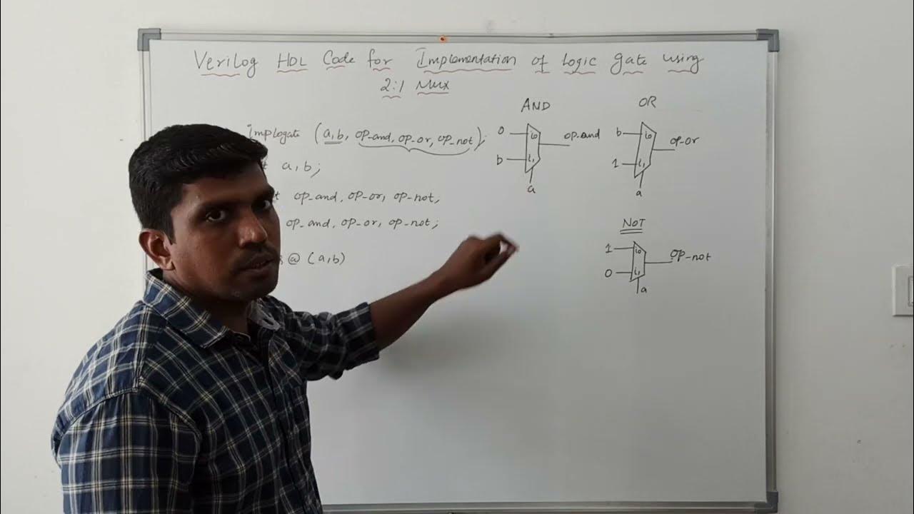 Verilog HDL Code for Implementation of AND,OR and NOT Gate Using 2 to 1 MUX || Learn Thought ...