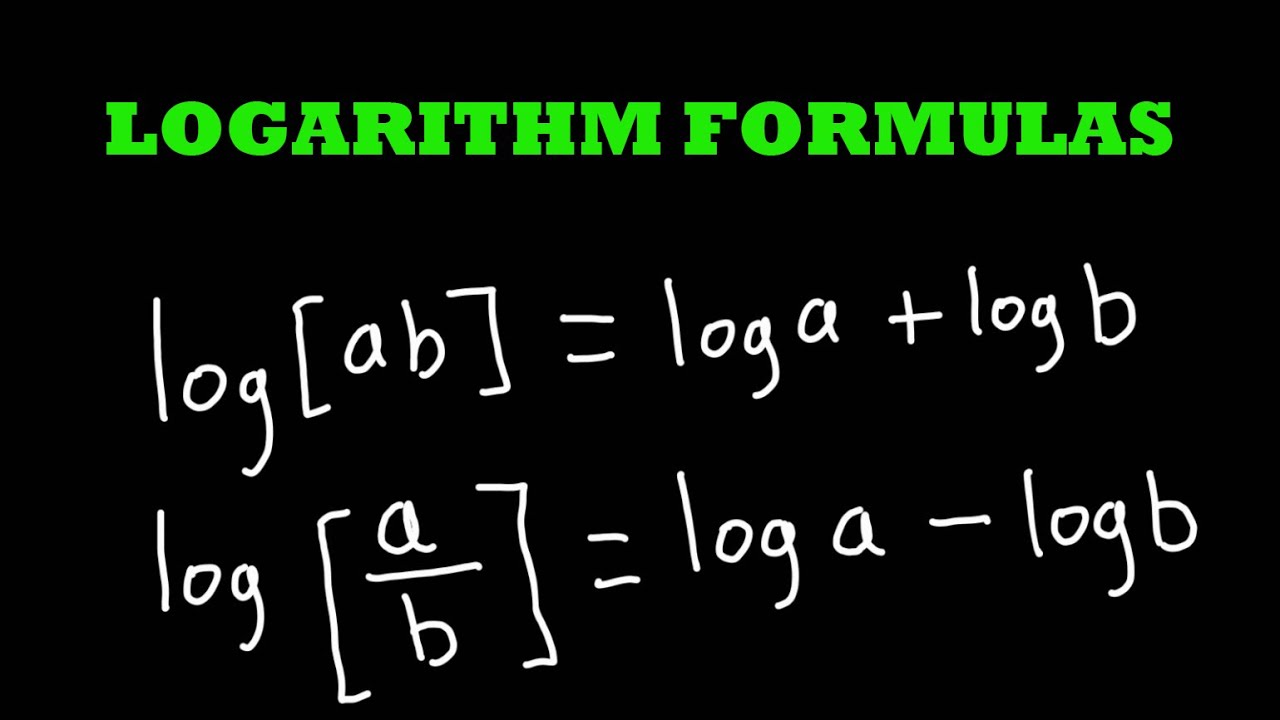 LOGARITHMS - Formulas - YouTube