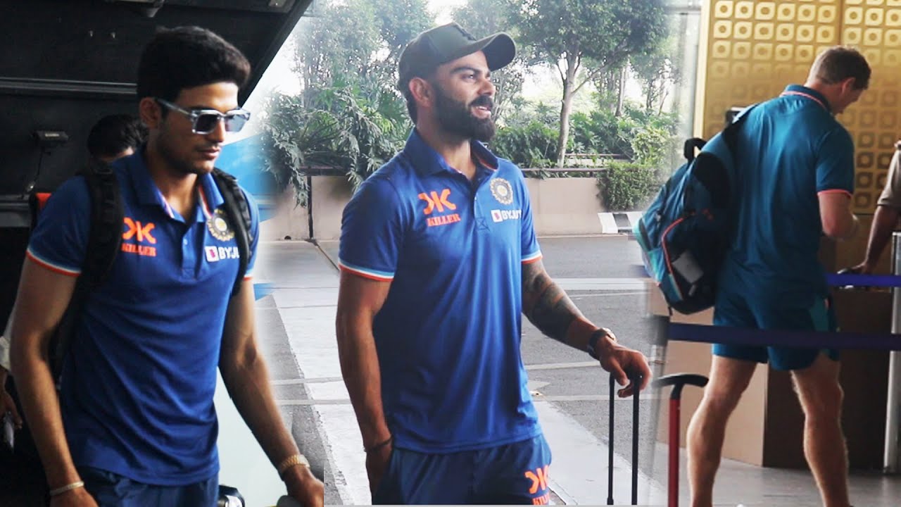 India Aur Australia Cricket Team Dikhi Mumbai Airport Par - Watch Video ...