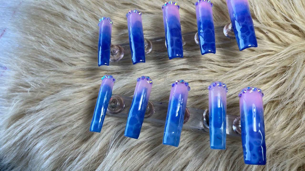 Presson nails/nails/nail art/long nails/gel polish/press on nails - YouTube