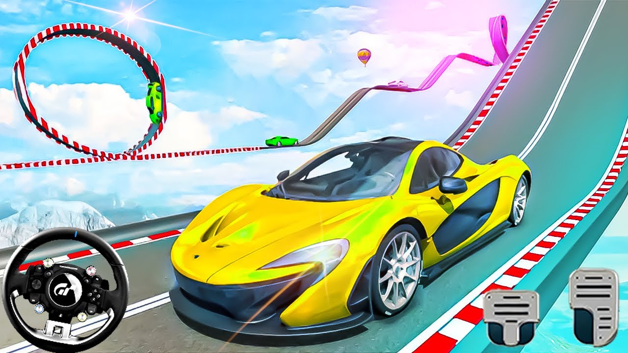 Mega Ramp Car Racing Gameplay - Impossible Car Stunt Game - YouTube