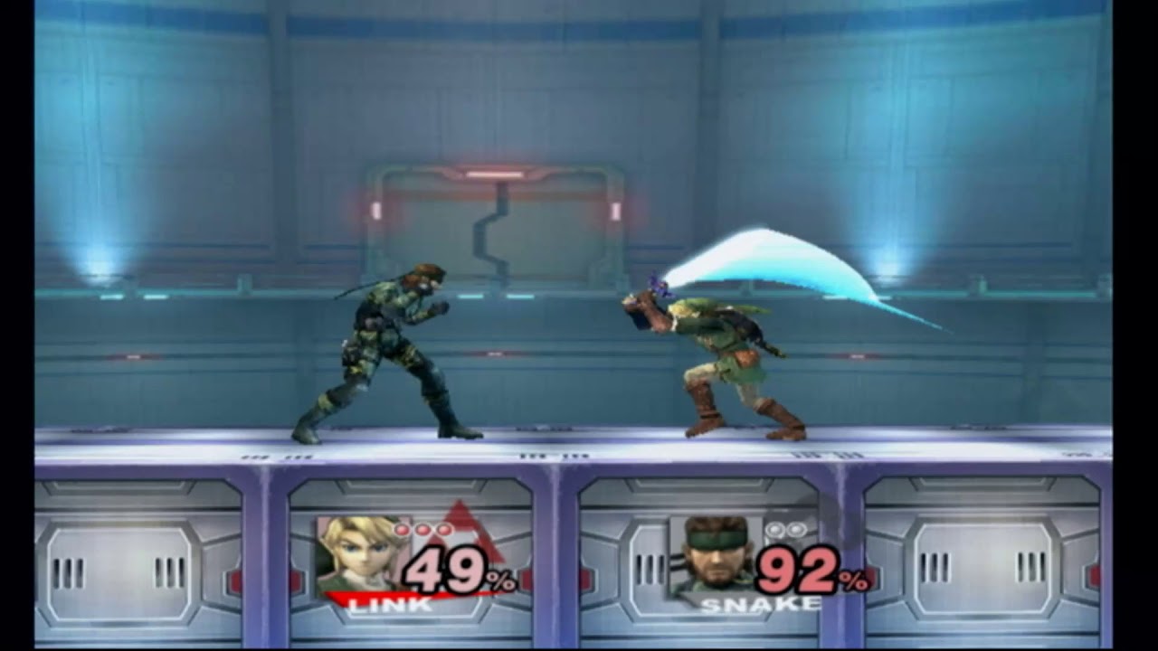 Super Smash Brothers Brawl Link VS Snake - YouTube