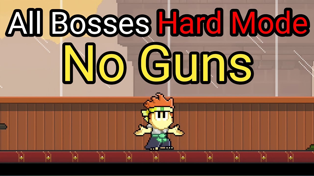 Dan The Man - All Bosses Hard Mode (No Guns) - YouTube