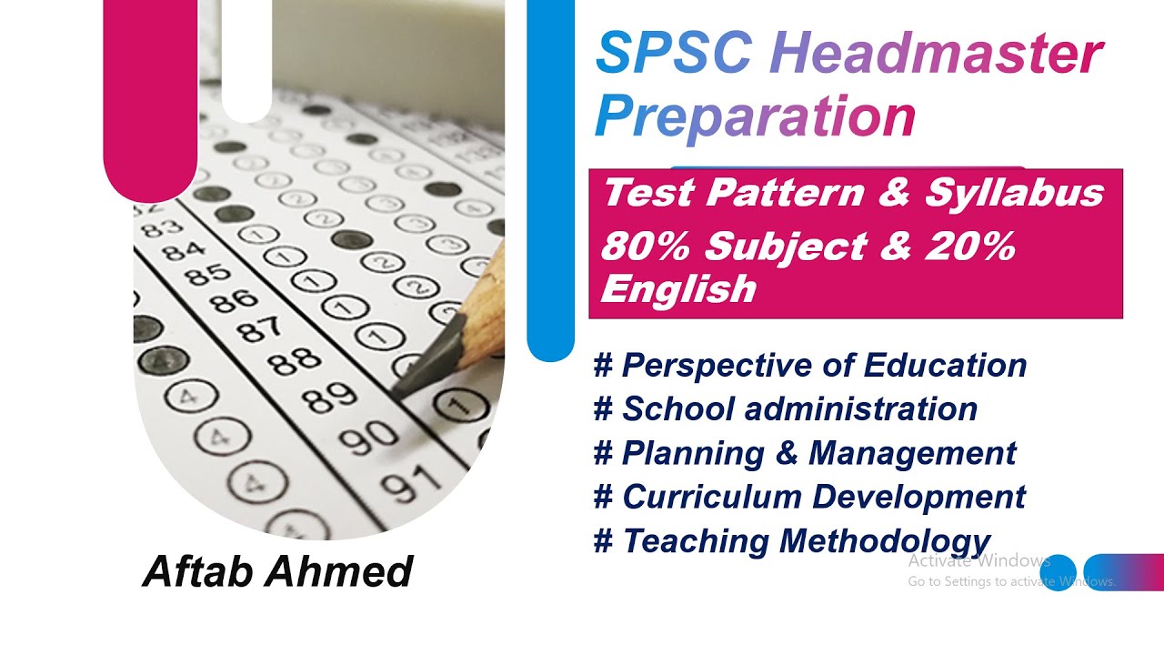 How to Prepare for the Post of Headmaster/Mistress | SPSC HM test 2021 ...