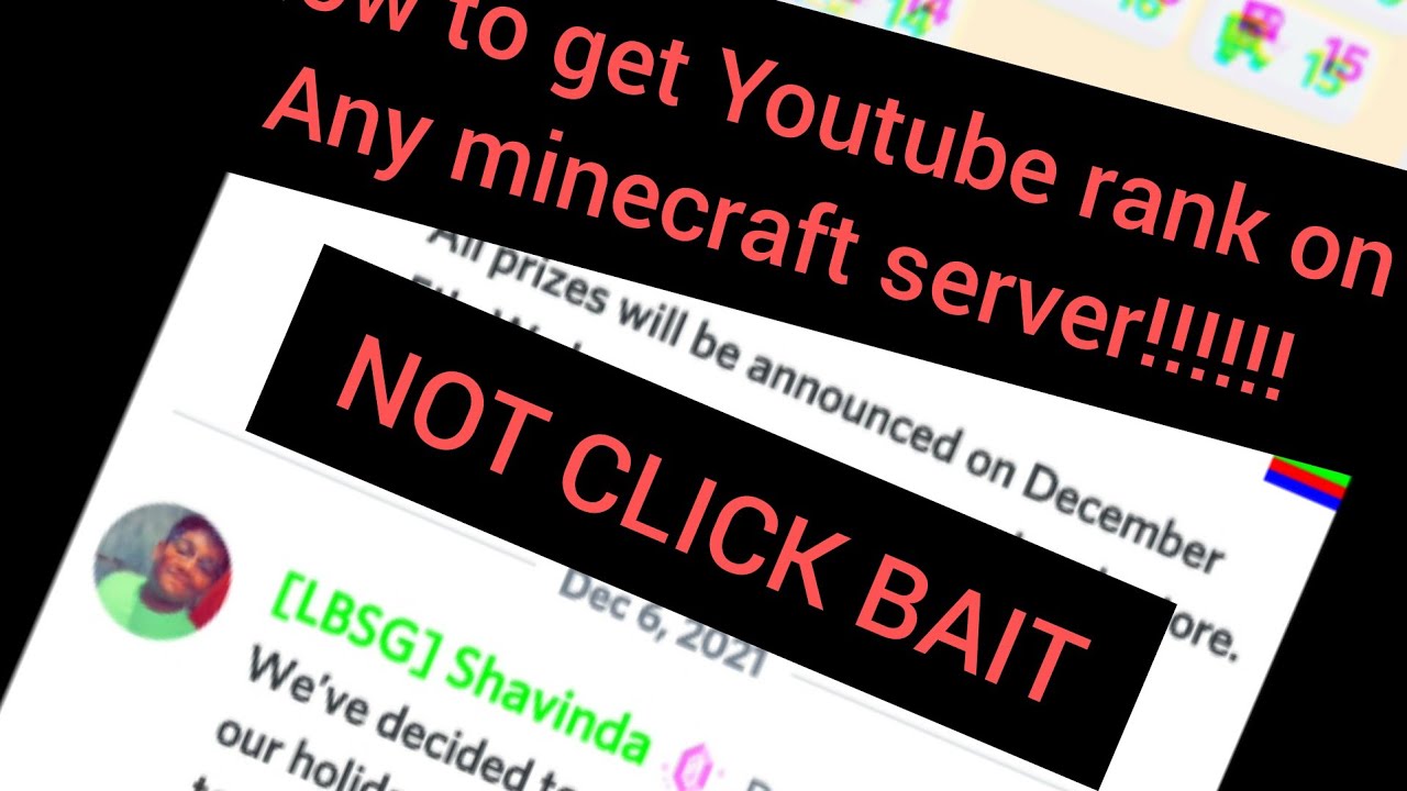 How to get Youtube rank on Lifeboat and any minecraft server - YouTube