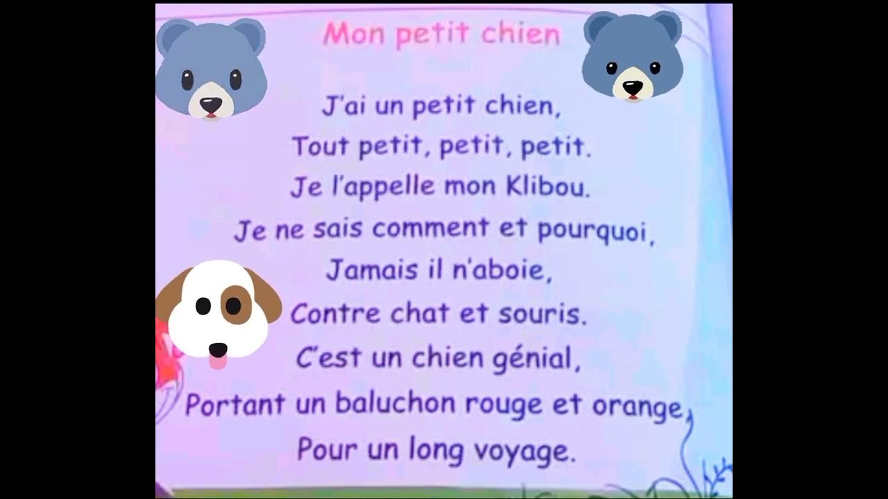 Mon petit chien 🐶 comptine 3AP - YouTube
