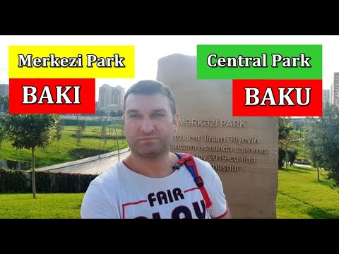 Bakida Mərkəzi Park - Beautiful Design Central Park in Baku City / Azerbaijan
