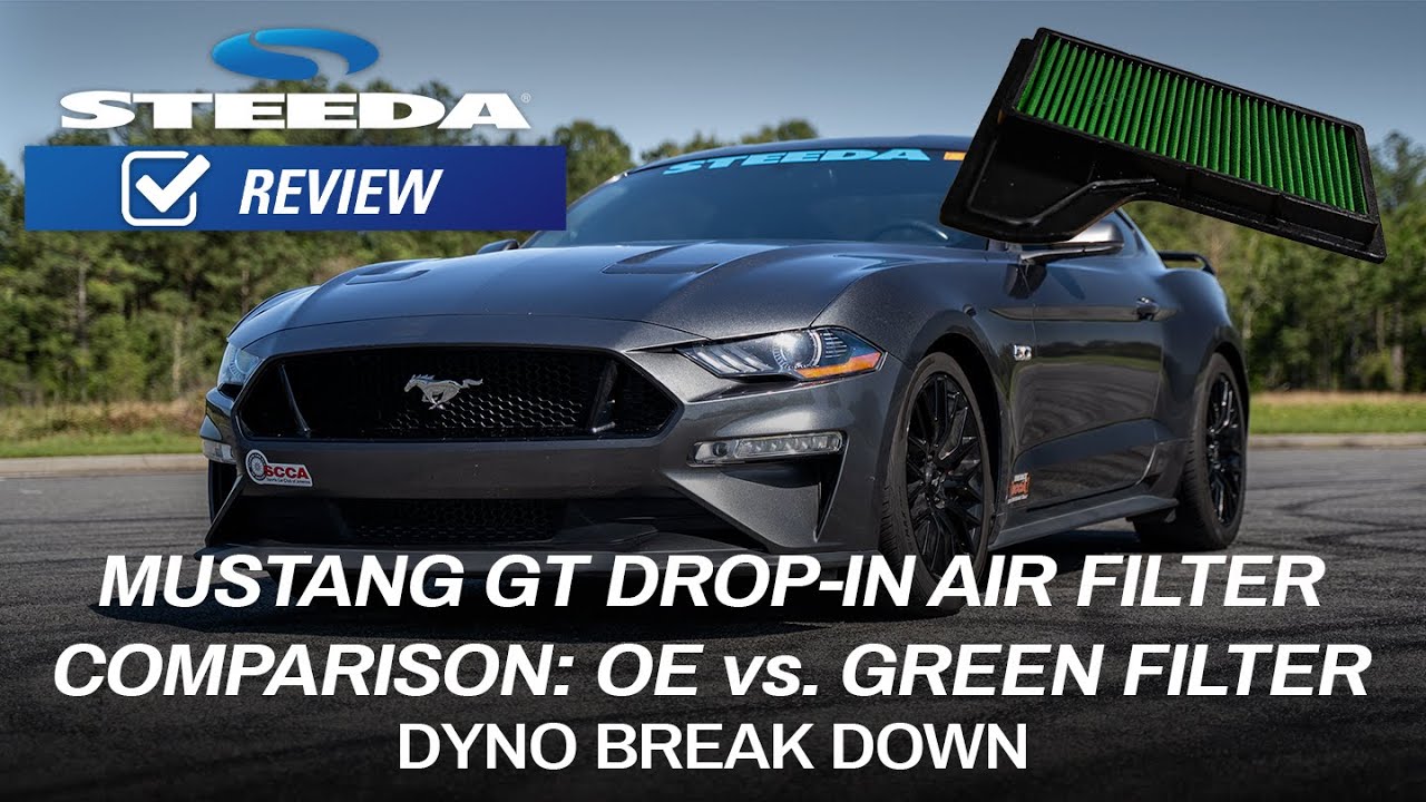 Mustang GT Drop-In Filter Comparison: OE vs Green Filter - YouTube