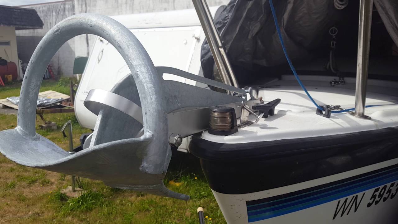 MacGregor 26X bow roller installation - YouTube