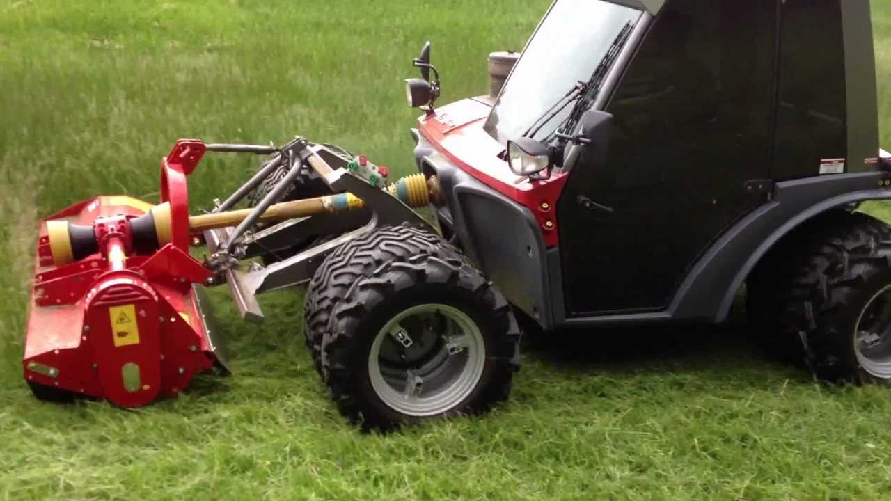Aebi TT270 With Seppi Flail Mower - YouTube