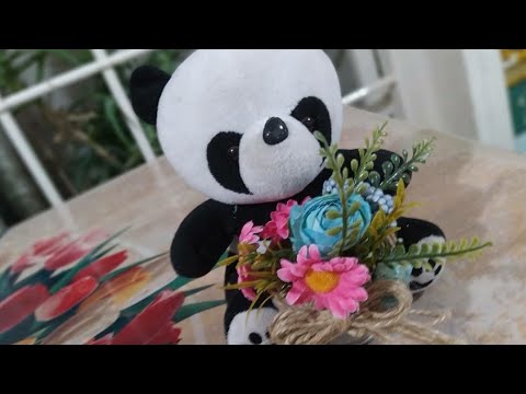 DIY 🐼 lı buket 8marta gözəl hədiyyə etmək istəyənlər izləsin. букет панд 8марта