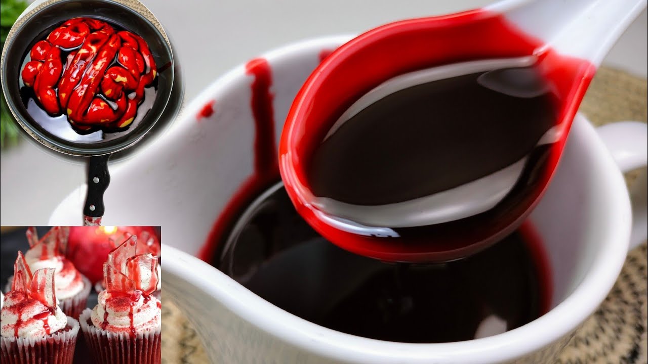 Diy edible fake blood | Edible blood without corn syrup | Vampire syrup ...