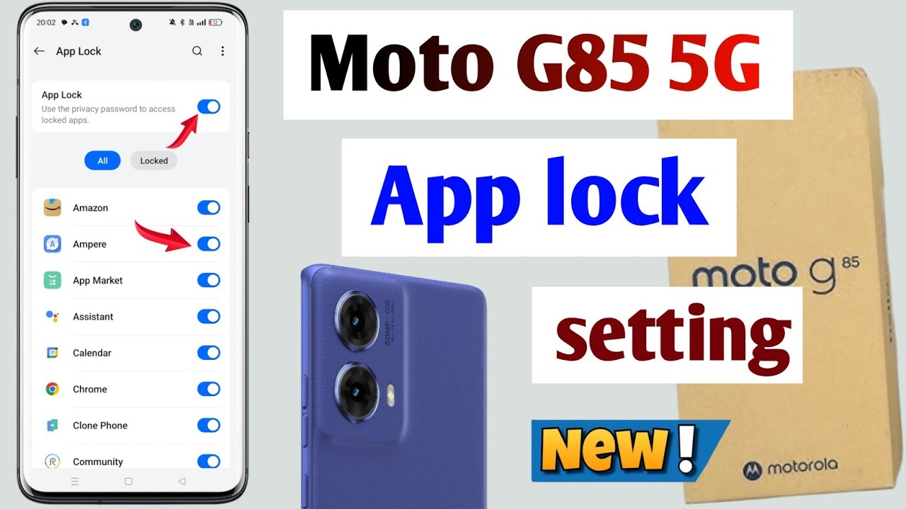 Moto G85 5g app lock setting | Moto G85 5g me app lock kaise lagaye ...